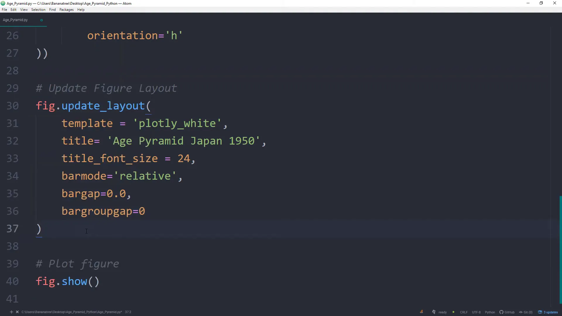 Create an Interactive Population Pyramid in Python with Plotly