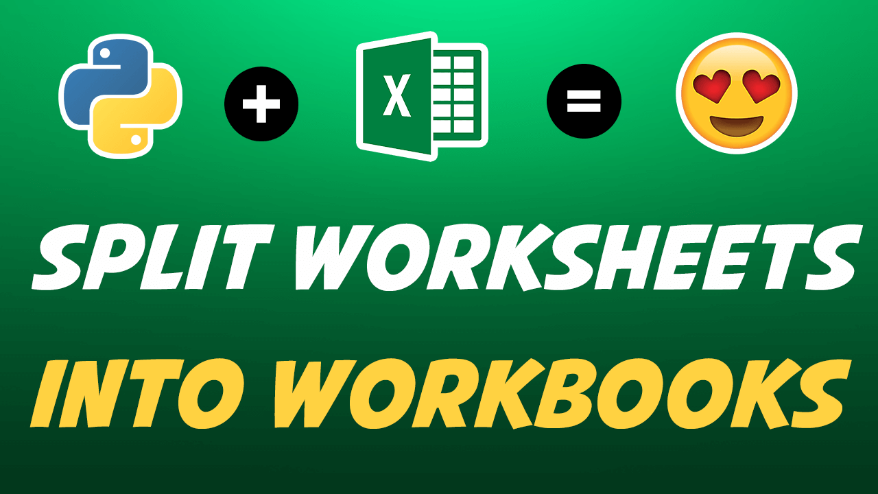 Python Split Each Excel Sheet Into Separate Files fast Easy 
