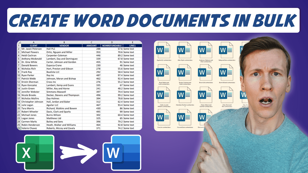 Generate MS Word Documents In Bulk Based On An Excel List Using Python 