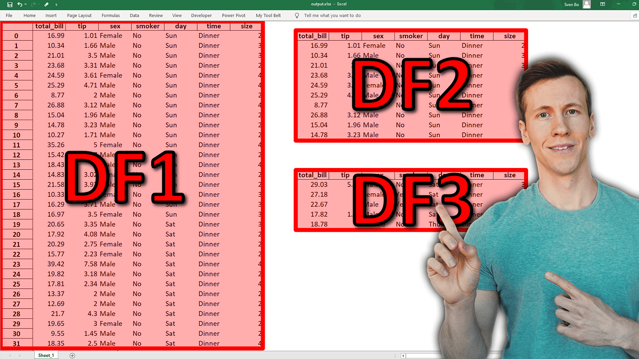 Export Multiple Pandas DataFrames To A Single Excel Sheet Python VBA